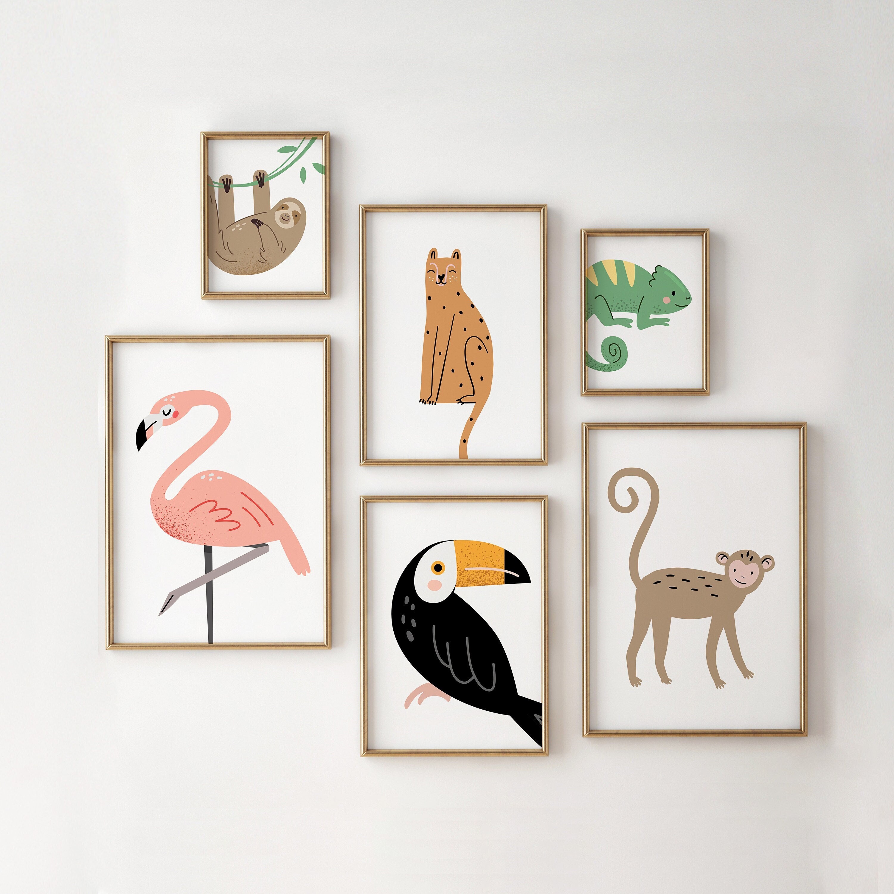 Set of Jungle Theme Nursery Prints Safari Nursery Decor, Animals Poster ...