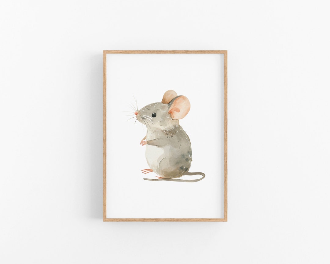 Mouse Nursery Print | Printable Farm Nursery Decor, Farm Animals Poster ...