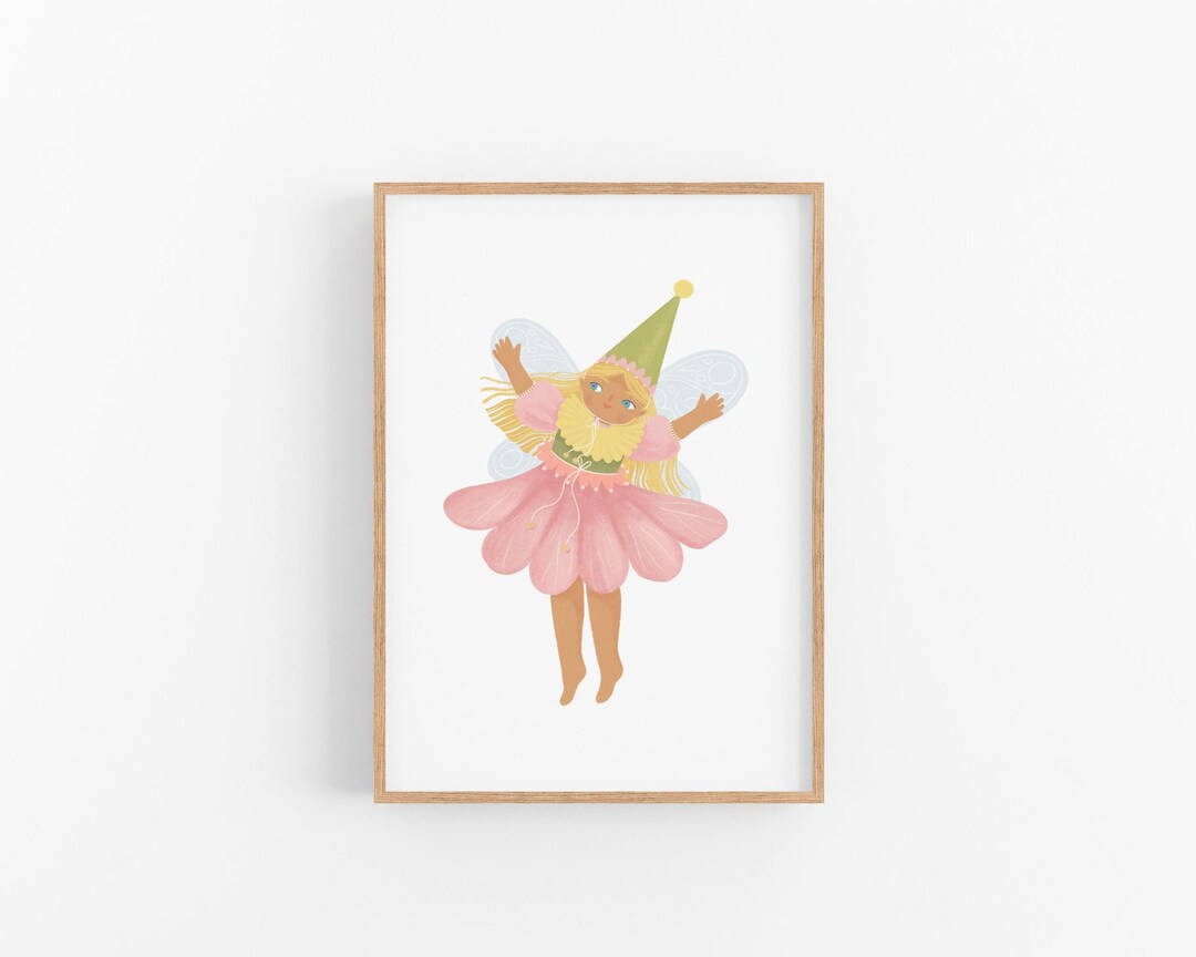 Fairy Print | PRINTABLE Fairy Wall Art, Flower Digital Fairy Art Print ...