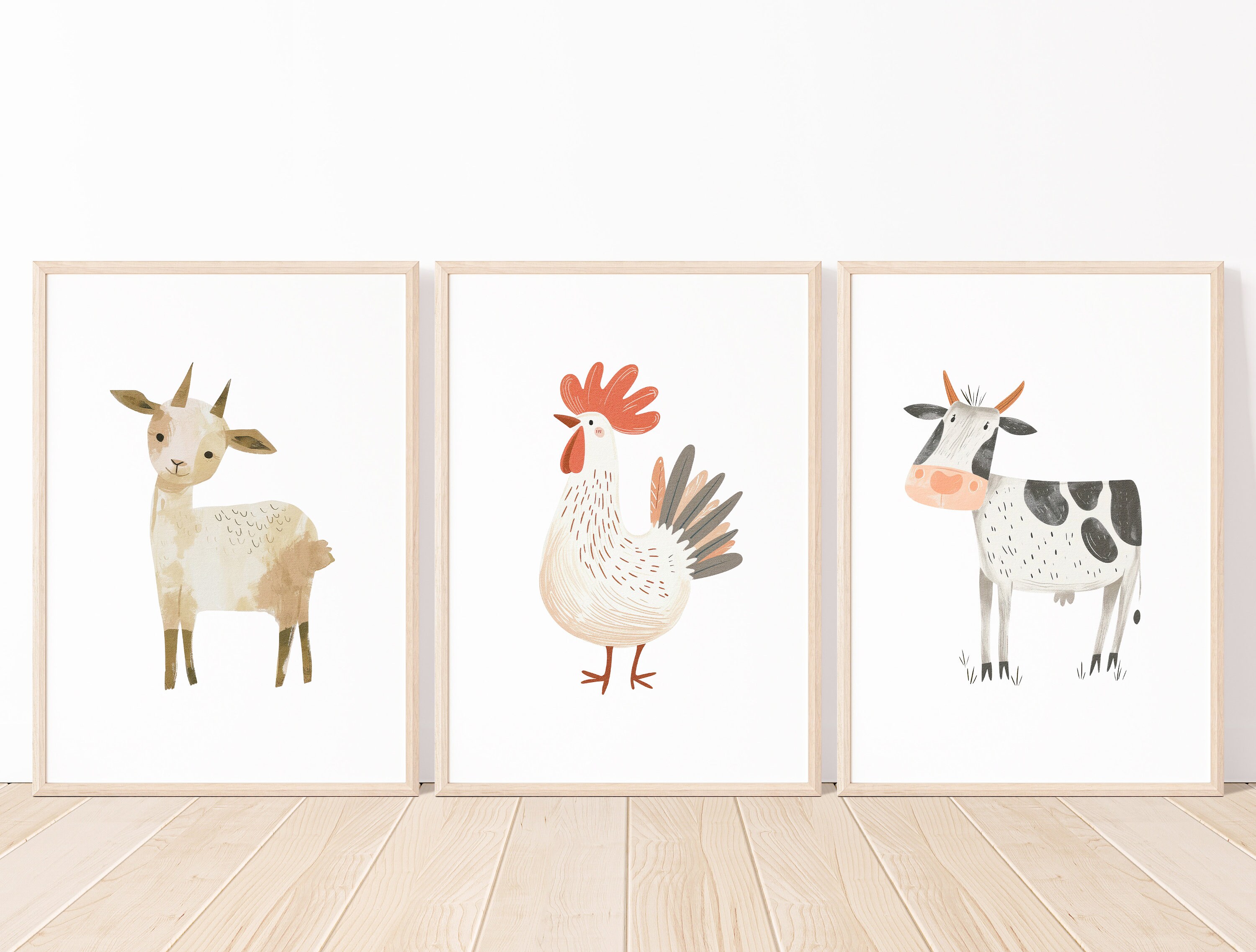 Barnyard Nursery Prints | Printable Farm Nursery Decor, Baby Farm ...