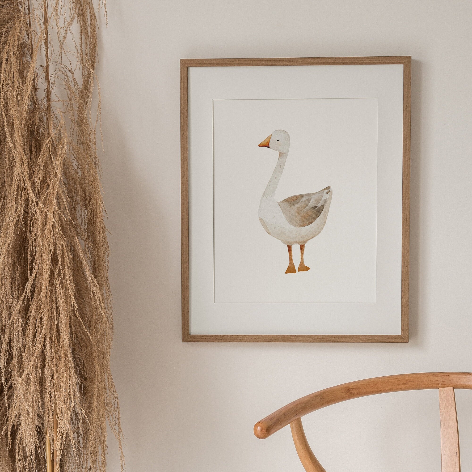 Goose Nursery Print Printable Farm Nursery Decor, Farm Animals Poster ...