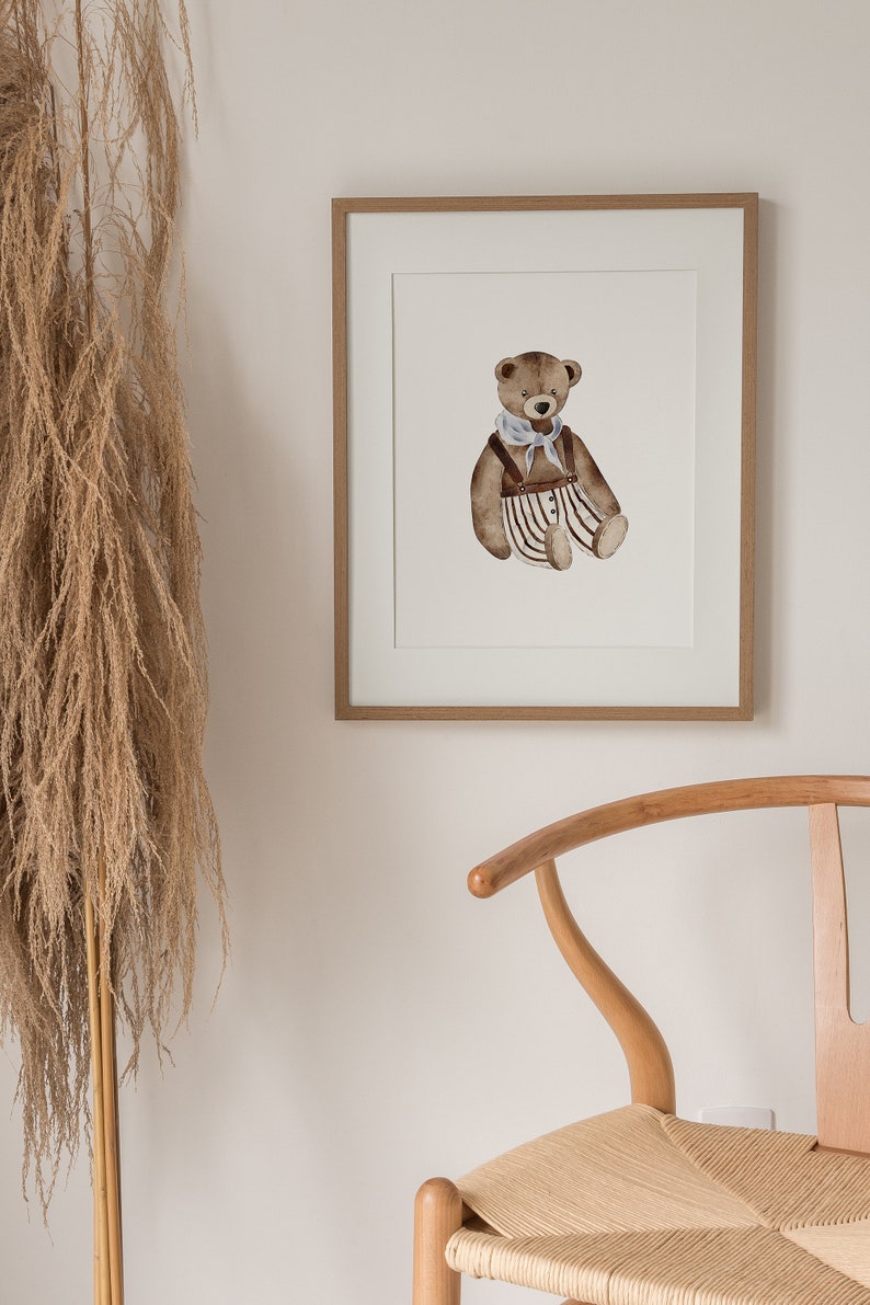 Teddy Bear Print PRINTABLE Teddy Poster Bear Nursery Decor - Etsy