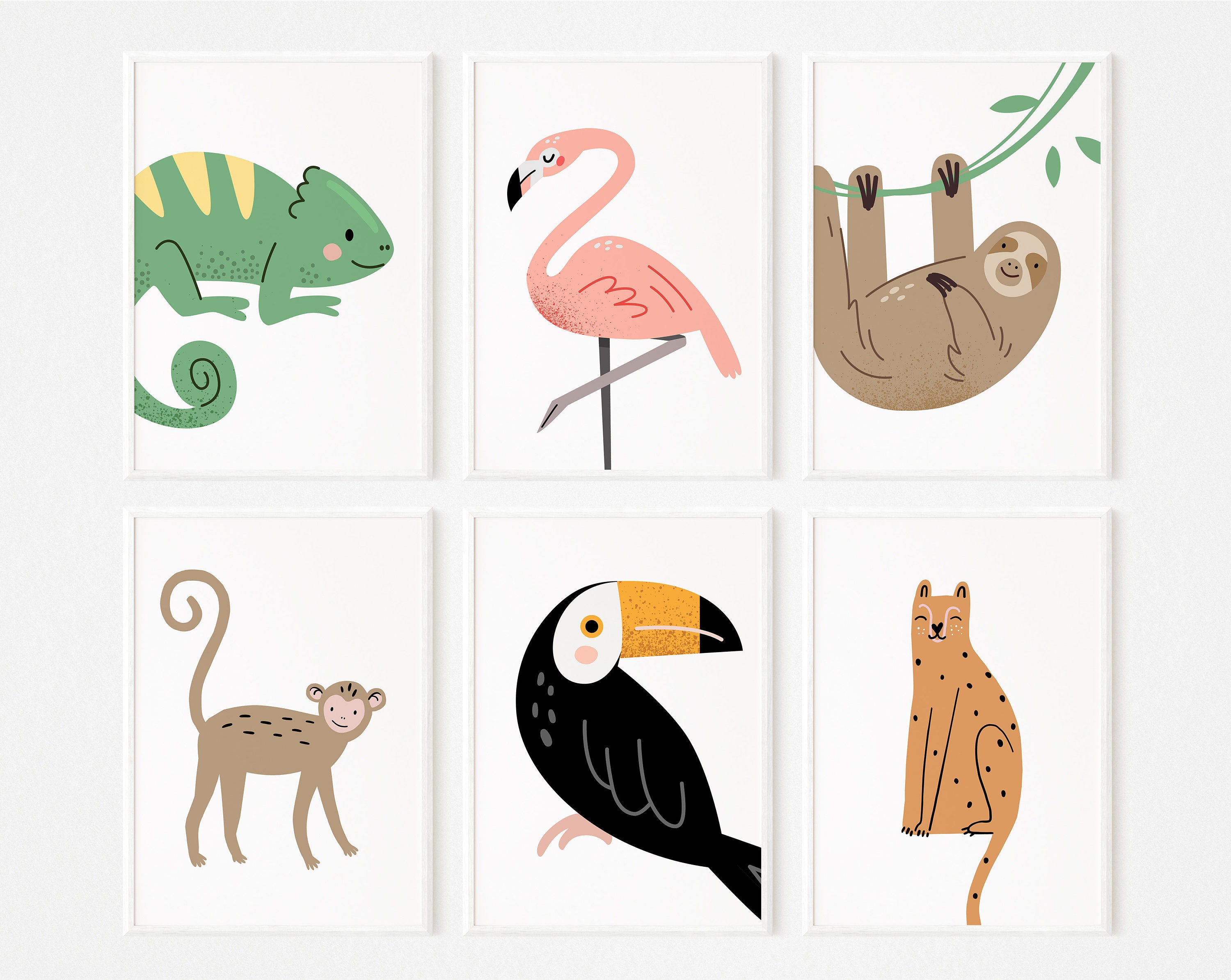 Set of Jungle Theme Nursery Prints | Safari Nursery Decor, Animals ...