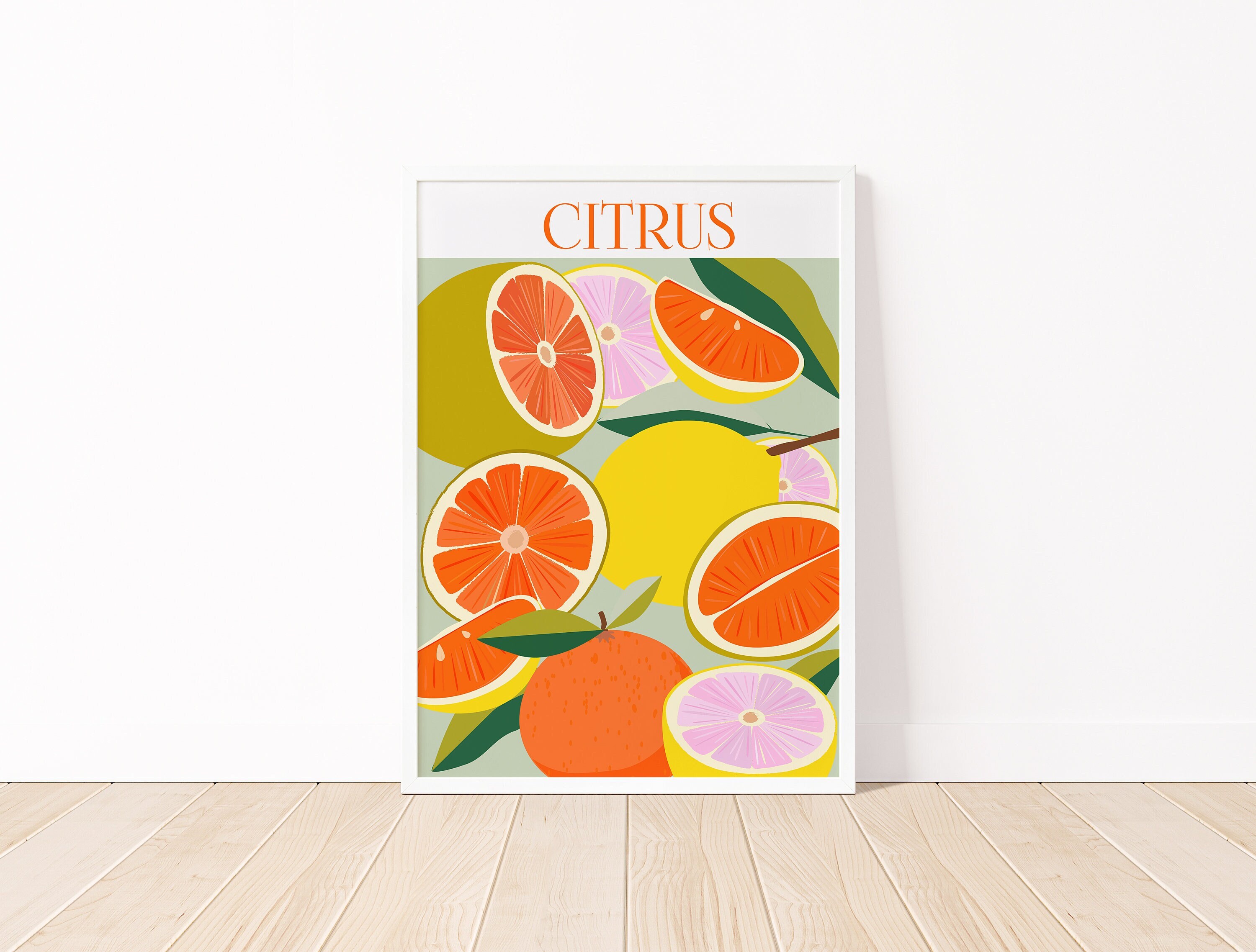 Citrus Print | PRINTABLE Botanical Wall Art, Colorful Wall Art ...