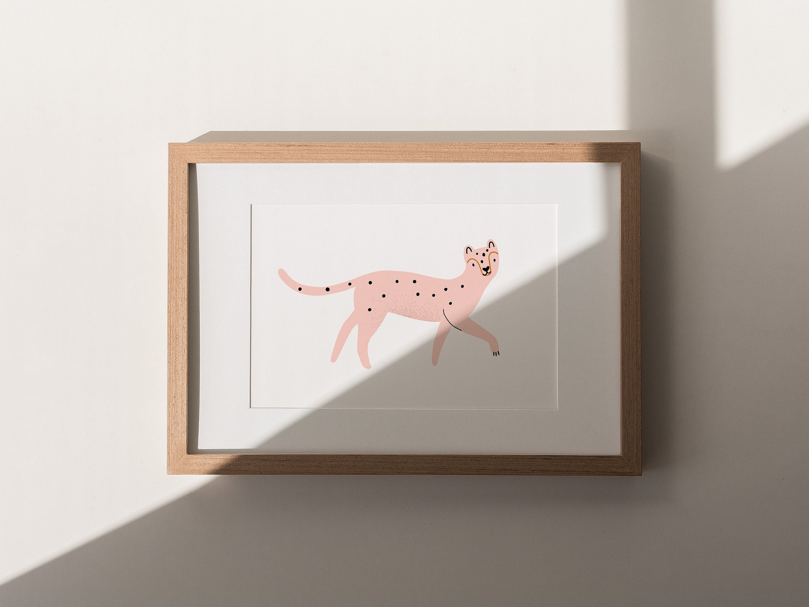 Pink Cheetah Print Printable Jungle Kid's Room Decor, Jungle Theme ...