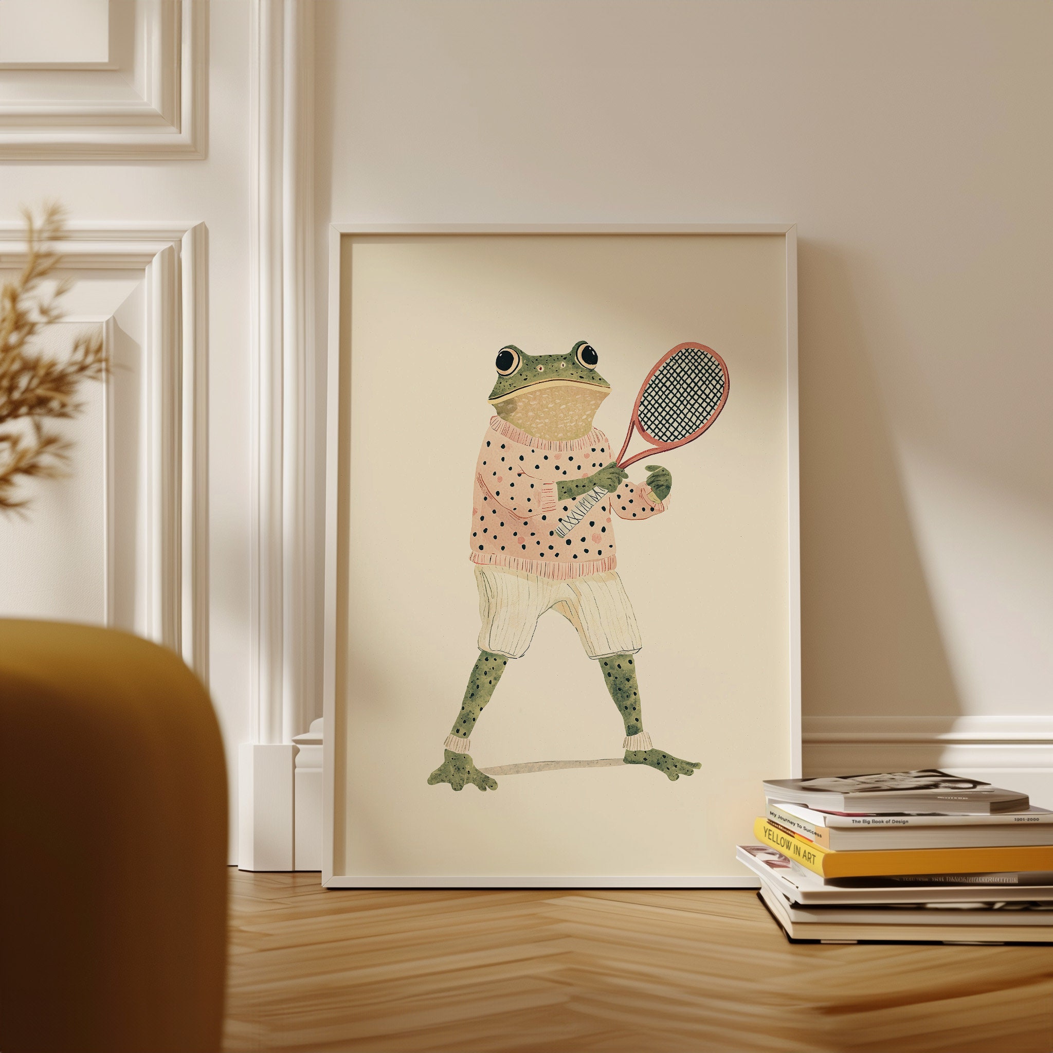 Tennis Frog Print | PRINTABLE Playroom Decor, Funny Kids Room Decor ...