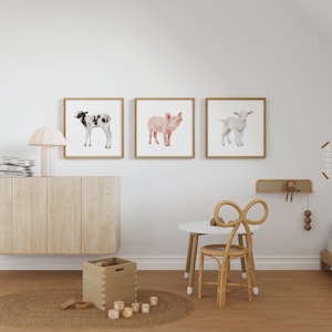 Set of Farm Animal Nursery Prints | PRINTABLE Farm Nursery Decor ...