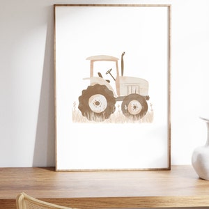 Tractor Print | Printable Farm Nursery Decor, Farm Themed Poster ...