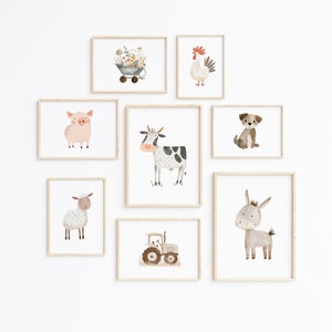 Farmyard Nursery Wall Art Bundle | PRINTABLE Farm Nursery Decor, Baby ...