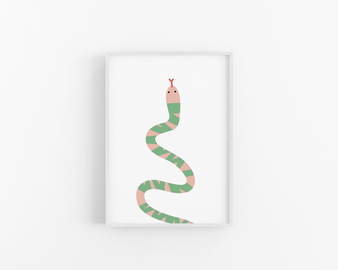 Snake Print | Printable Jungle Theme Nursery Prints, Kids Tropical ...