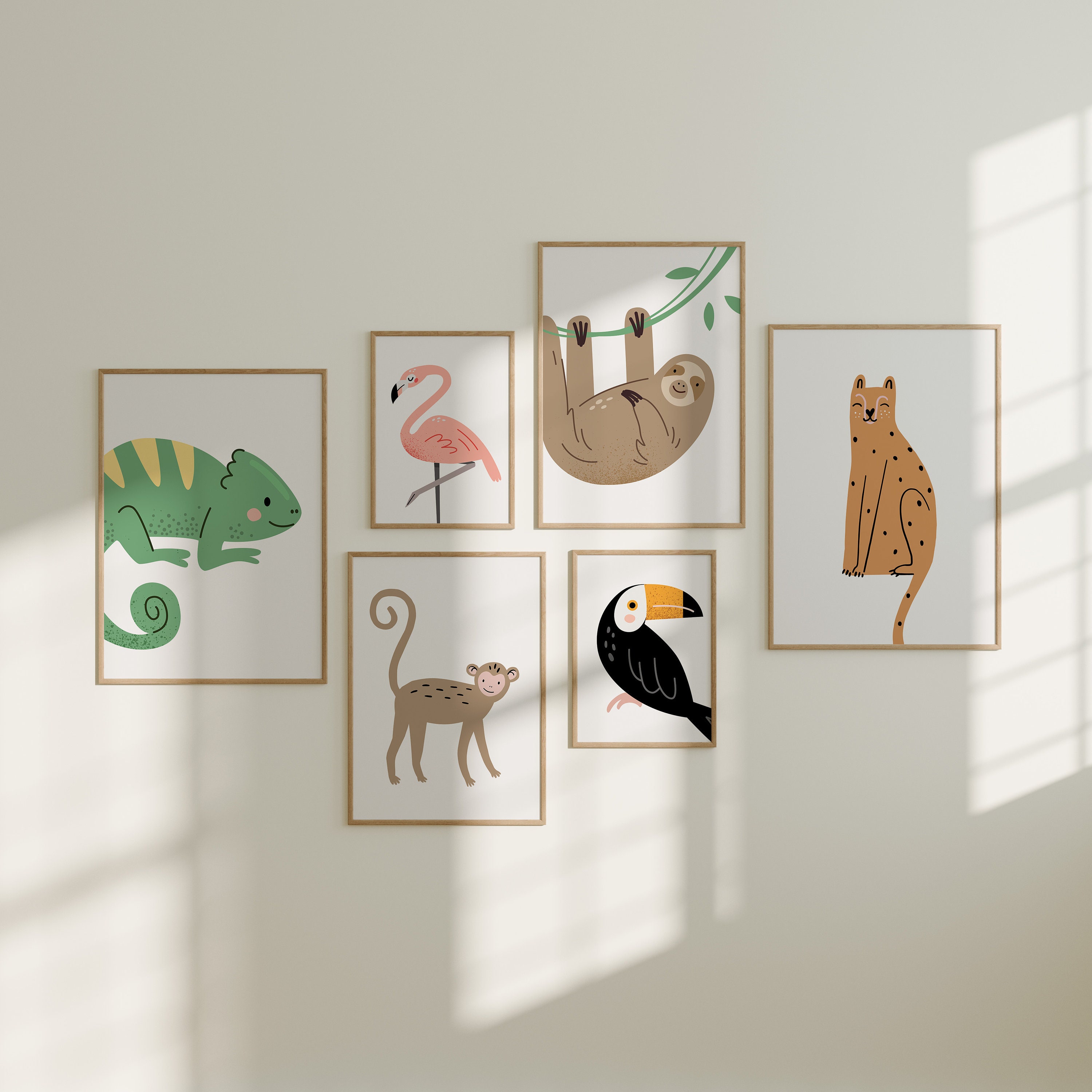 Set of Jungle Theme Nursery Prints Safari Nursery Decor, Animals Poster ...