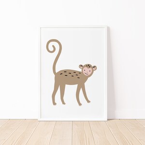 Monkey Print | Jungle Theme Nursery Prints, Safari Nursery Decor ...