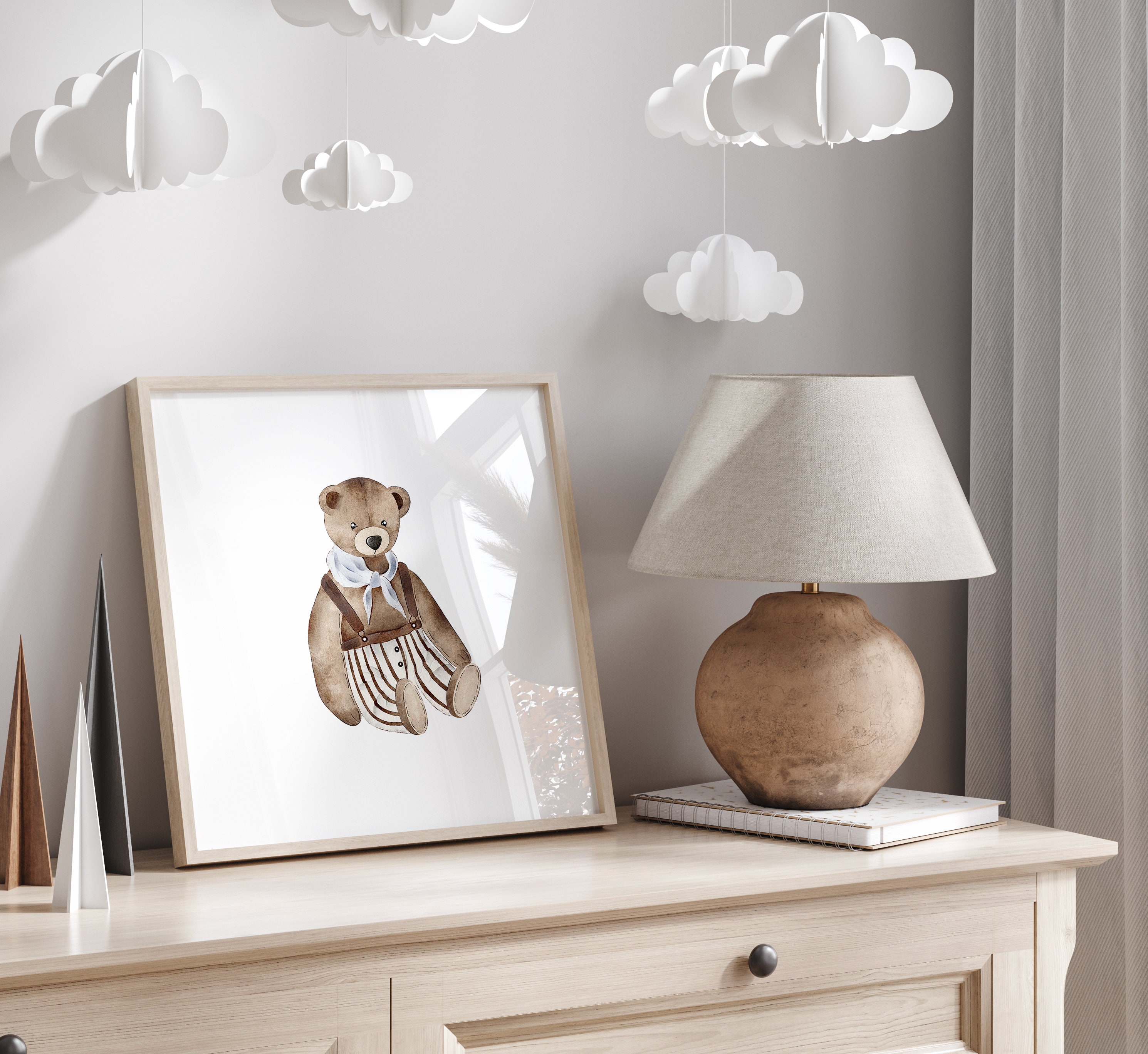 Teddy Bear Print PRINTABLE Teddy Poster Bear Nursery Decor - Etsy Canada
