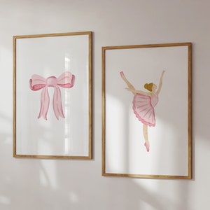 Set of 2 Ballet Prints, Printable Ballerina Poster, Playroom Wall Decor ...