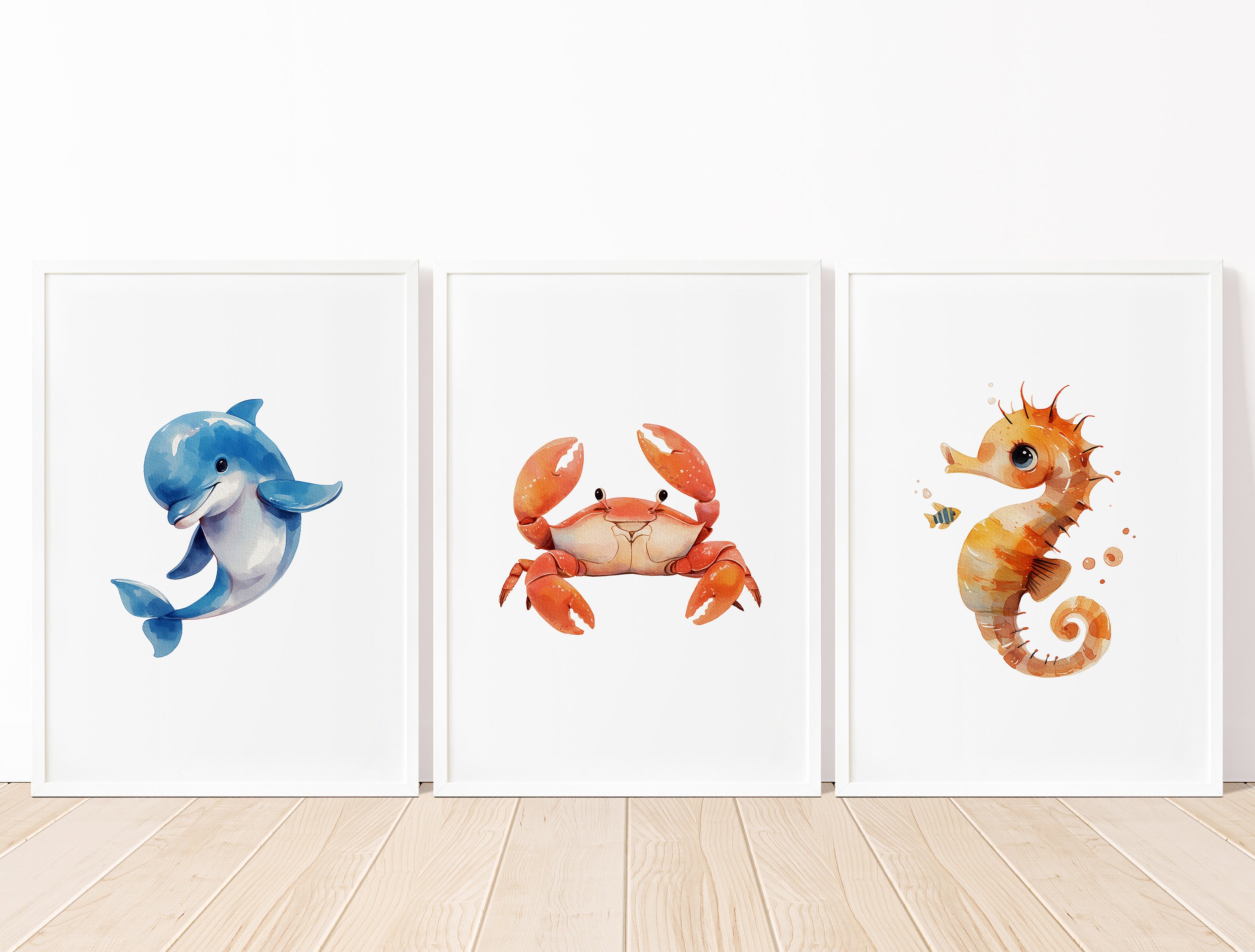 Ocean Nursery Art Print Set Printable Kids Gallery Wall Set, Under the ...