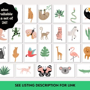 Set of Jungle Theme Nursery Prints | Safari Nursery Decor, Animals ...