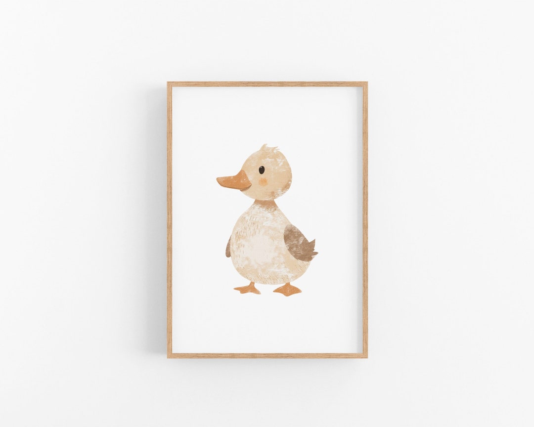 Duckling Nursery Print | Printable Farm Nursery Decor, Farm Animals ...