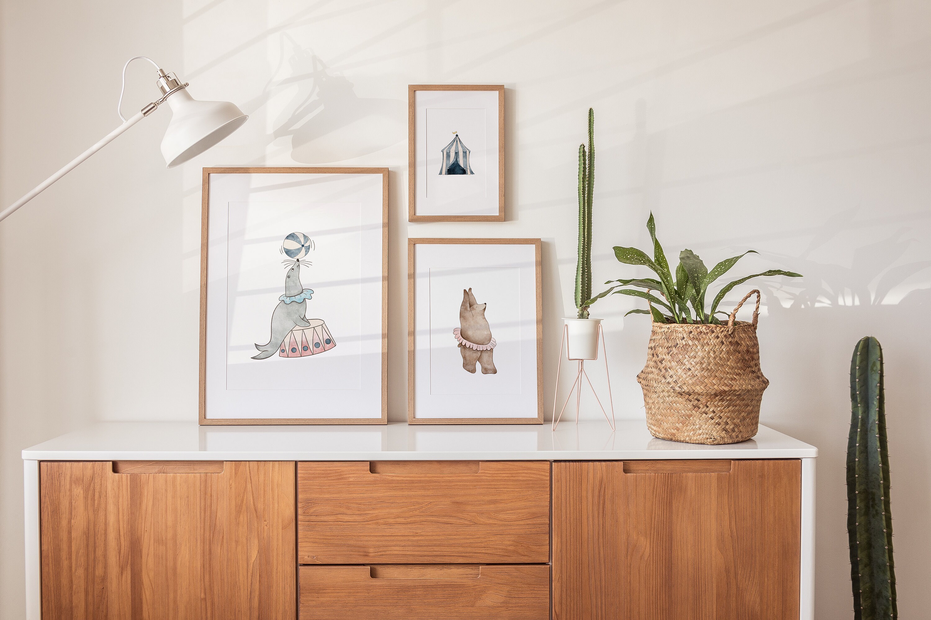 Circus Nursery Art Set of Three Prints, Circus Print 3 Piece Wall Art ...