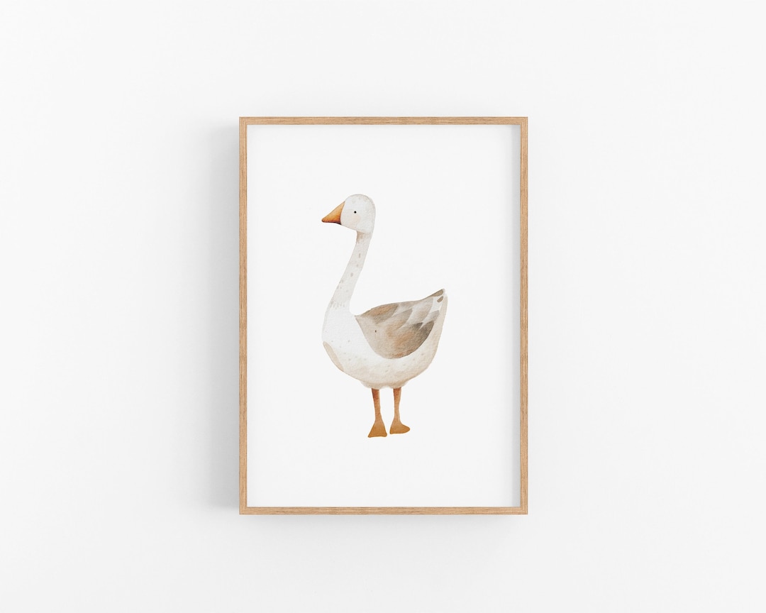 Goose Nursery Print | Printable Farm Nursery Decor, Farm Animals Poster ...