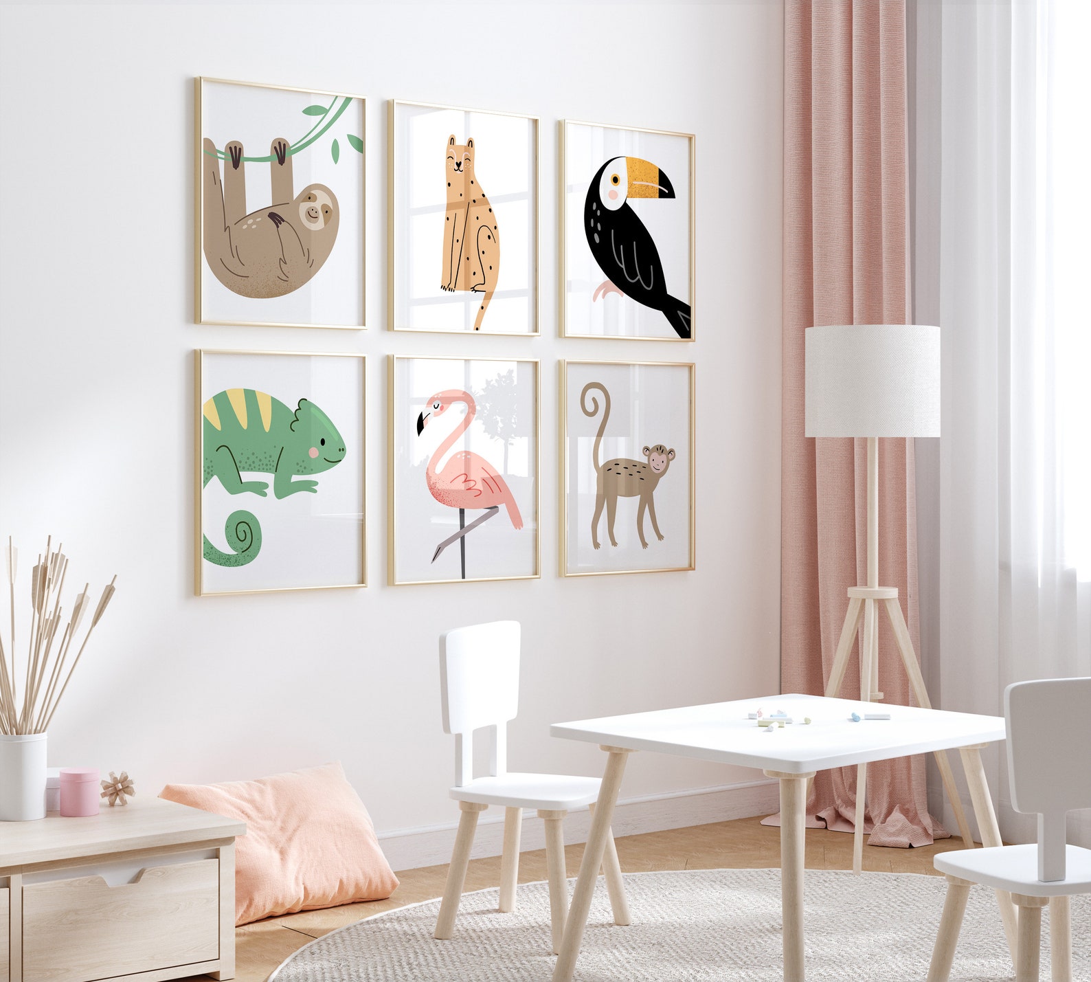 Set of Jungle Theme Nursery Prints Safari Nursery Decor, Animals Poster ...