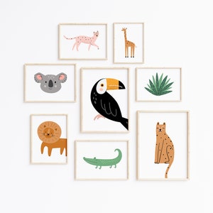 Set of Jungle Theme Nursery Prints, Safari Nursery Decor, Safari ...