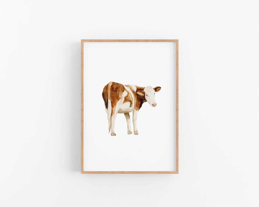 Cow Nursery Print | Printable Farm Nursery Decor, Cow Wall Art Boy ...