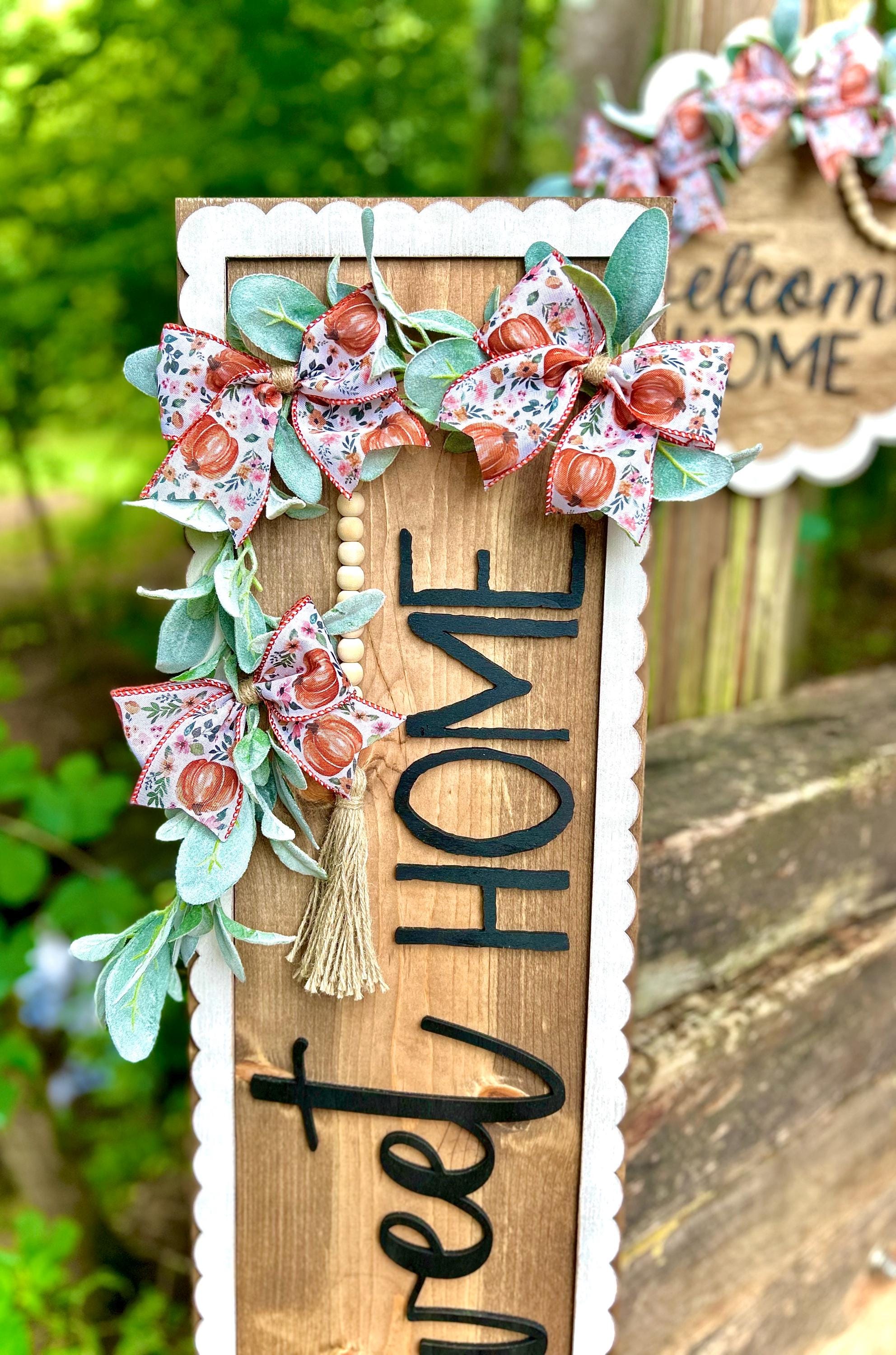 Welcome Home, Fall, Home Sweet Home, Porch Leaner / Door Hanger / Set ...
