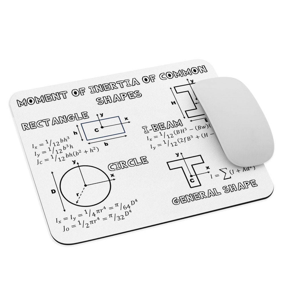 Engineer Mouse Pad: Moment of Inertia Blueprint Design - Etsy