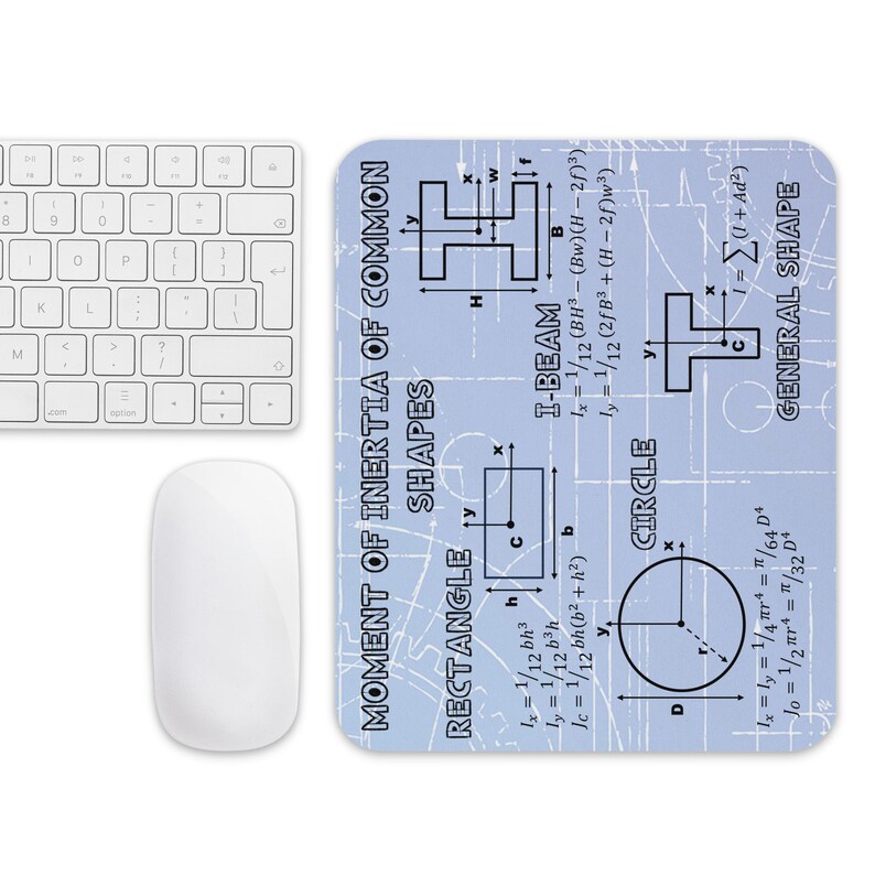 Engineer Mouse Pad: Moment of Inertia Blueprint Design - Etsy