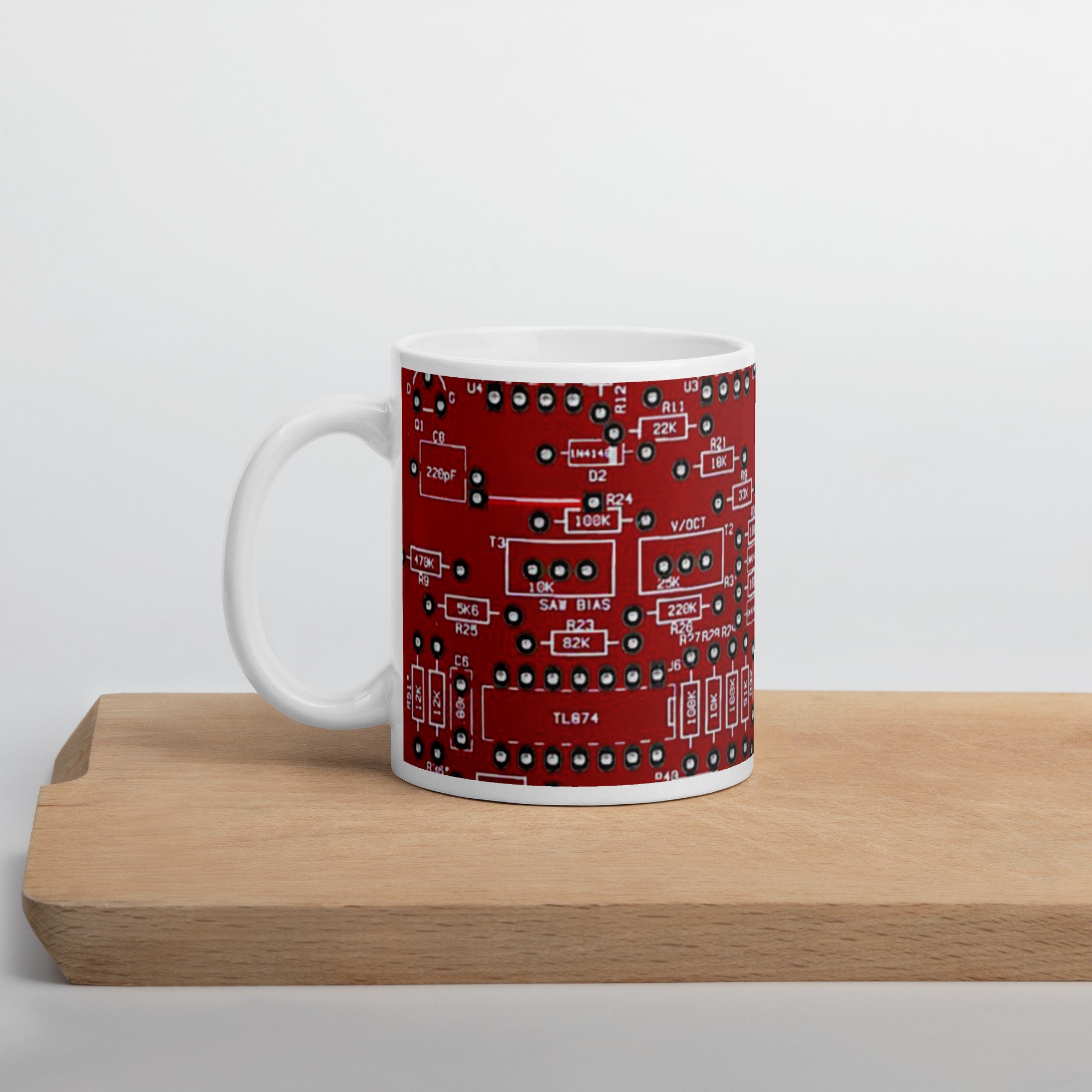 A Red PCB Mug for Engineers, Scientists and Technology Enthusiasts - Etsy