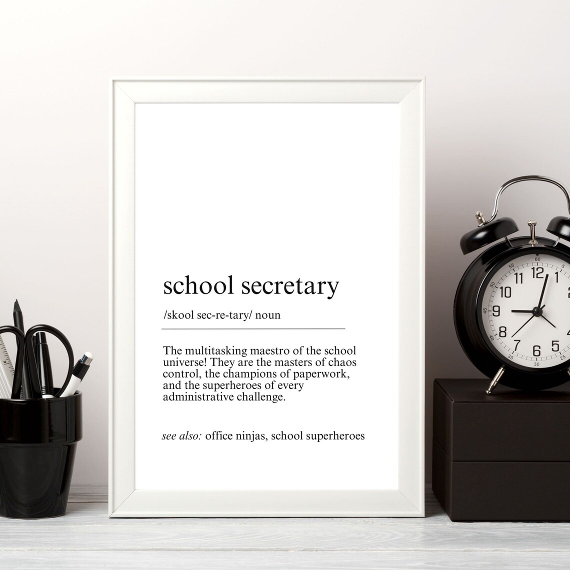 School Secretary Definition Print: Appreciation Gift (digital Download ...