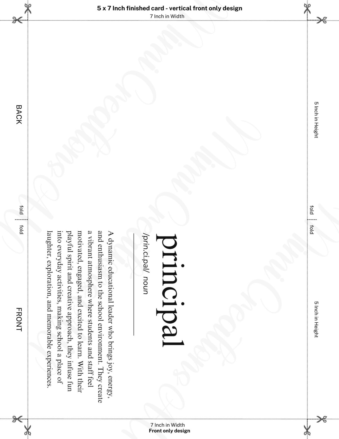 Principal Definition Printable Card, School Principal Gift, Principal ...