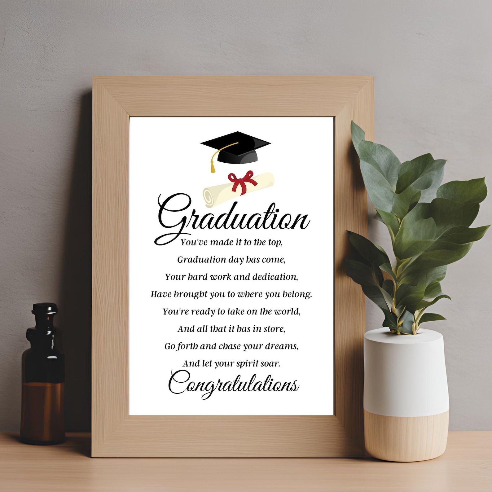 Graduation Poem Print: Class of 2026 Wall Art (digital Download) - Etsy