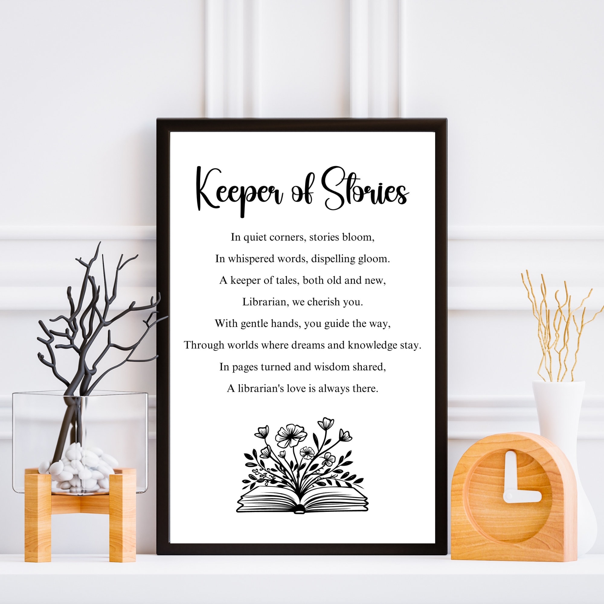 Librarian Poem Print: Keeper of Stories Appreciation Gift (digital ...