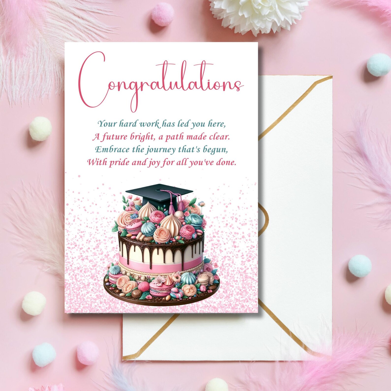 Printable Graduation Poem Card: Congratulations Graduate (digital ...