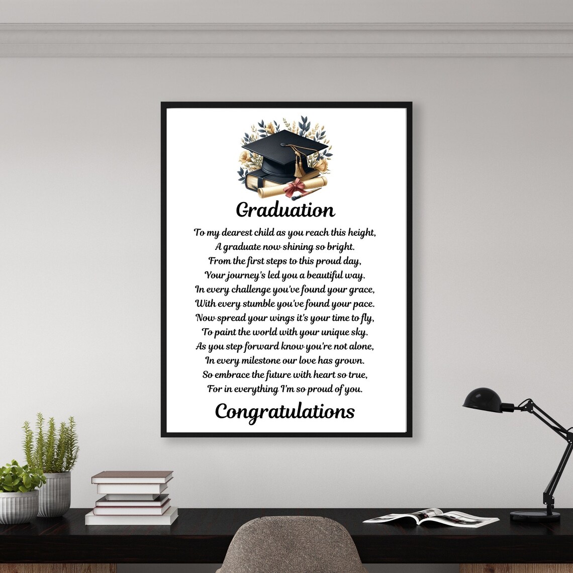 Graduation Printable Poem, Graduation Gifts, Graduation for Son ...