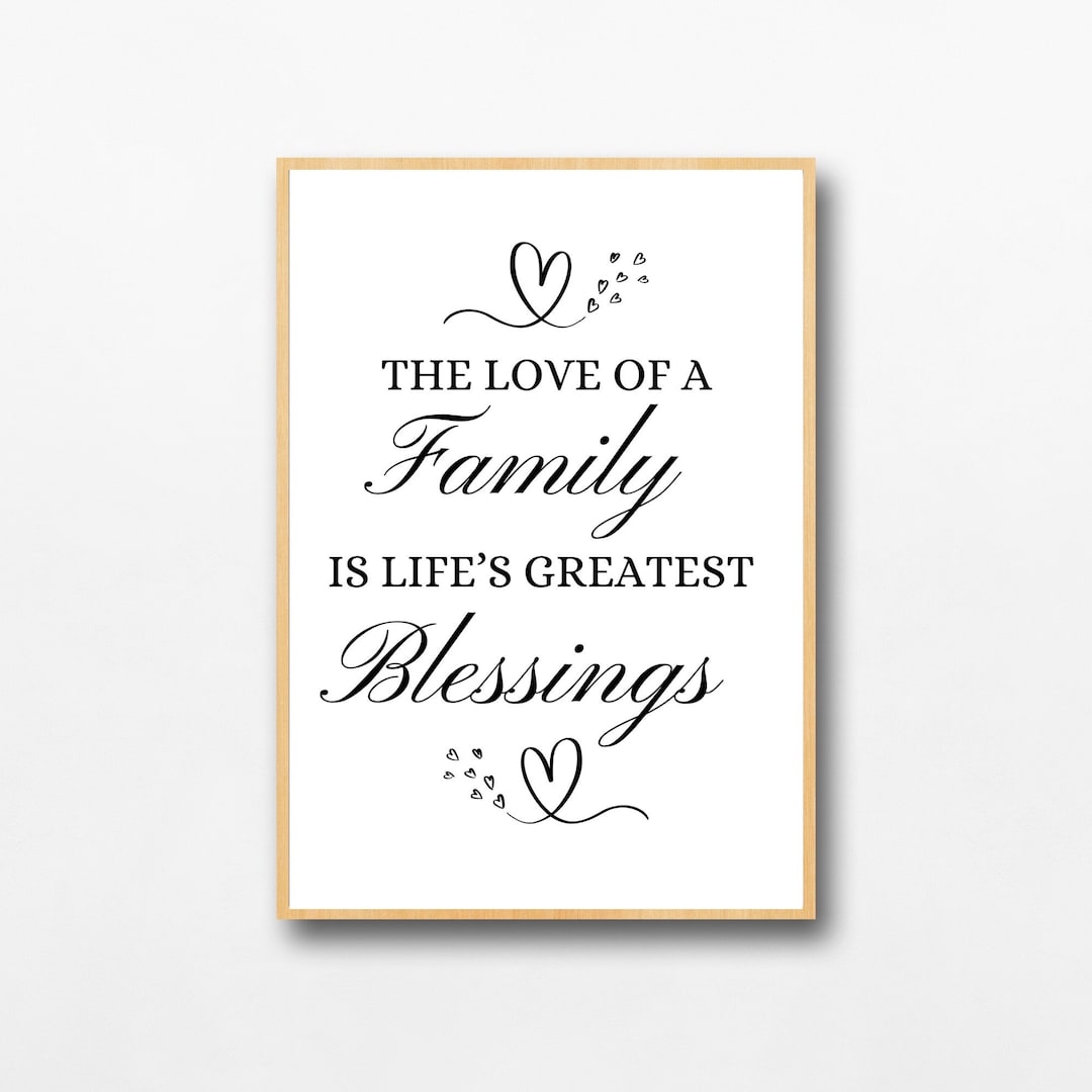 Family Print, Family Wall Art Quote Print, Digital Wall Art, Home Decor ...