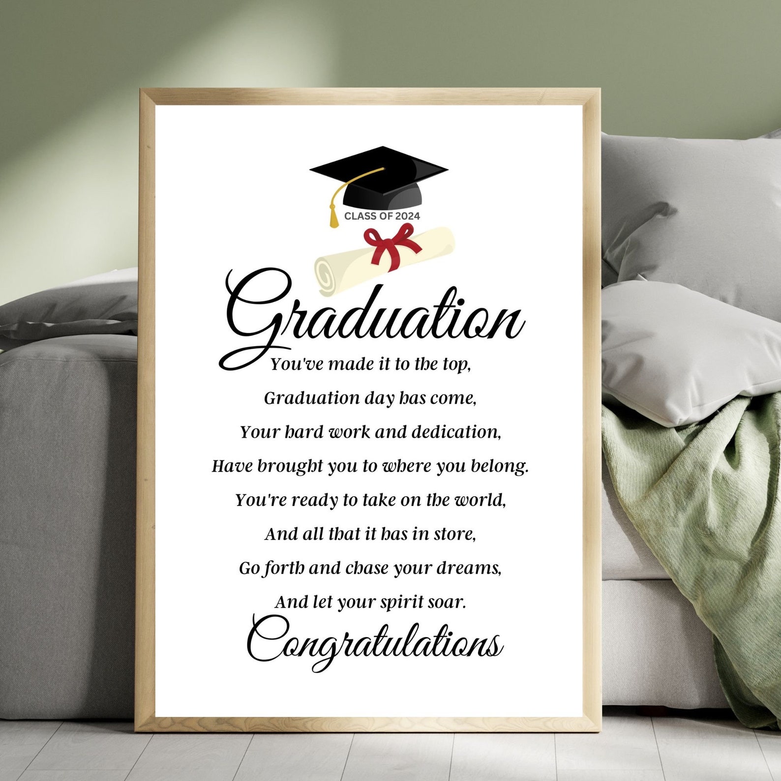 Graduation Poem Print, Graduation Quote Wall Art, Graduation Gifts ...