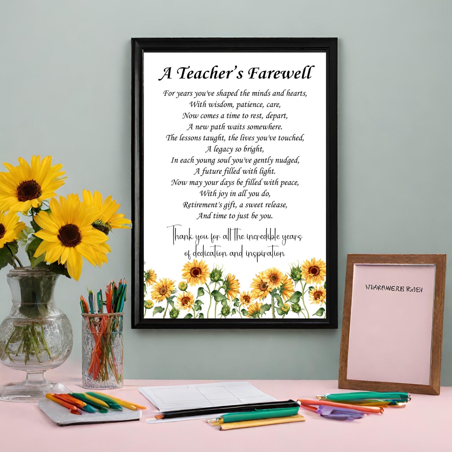 Teacher Retirement Poem Art Print: Farewell Gift (digital Download) - Etsy