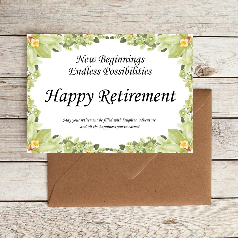 Happy Retirement Card, Retirement Greeting Card Printable, Retirement ...