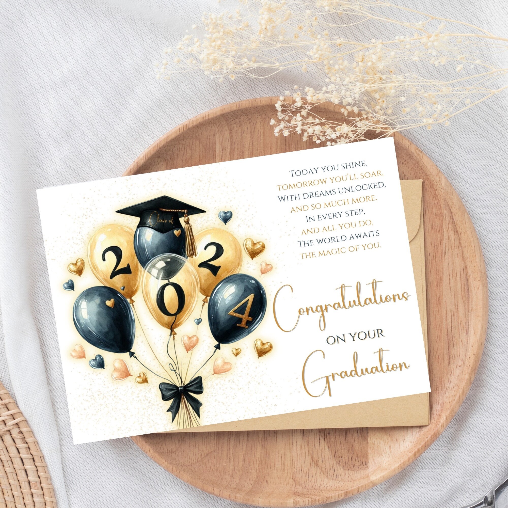 Printable Graduation Card, Graduation Poem Card, Congratulations ...