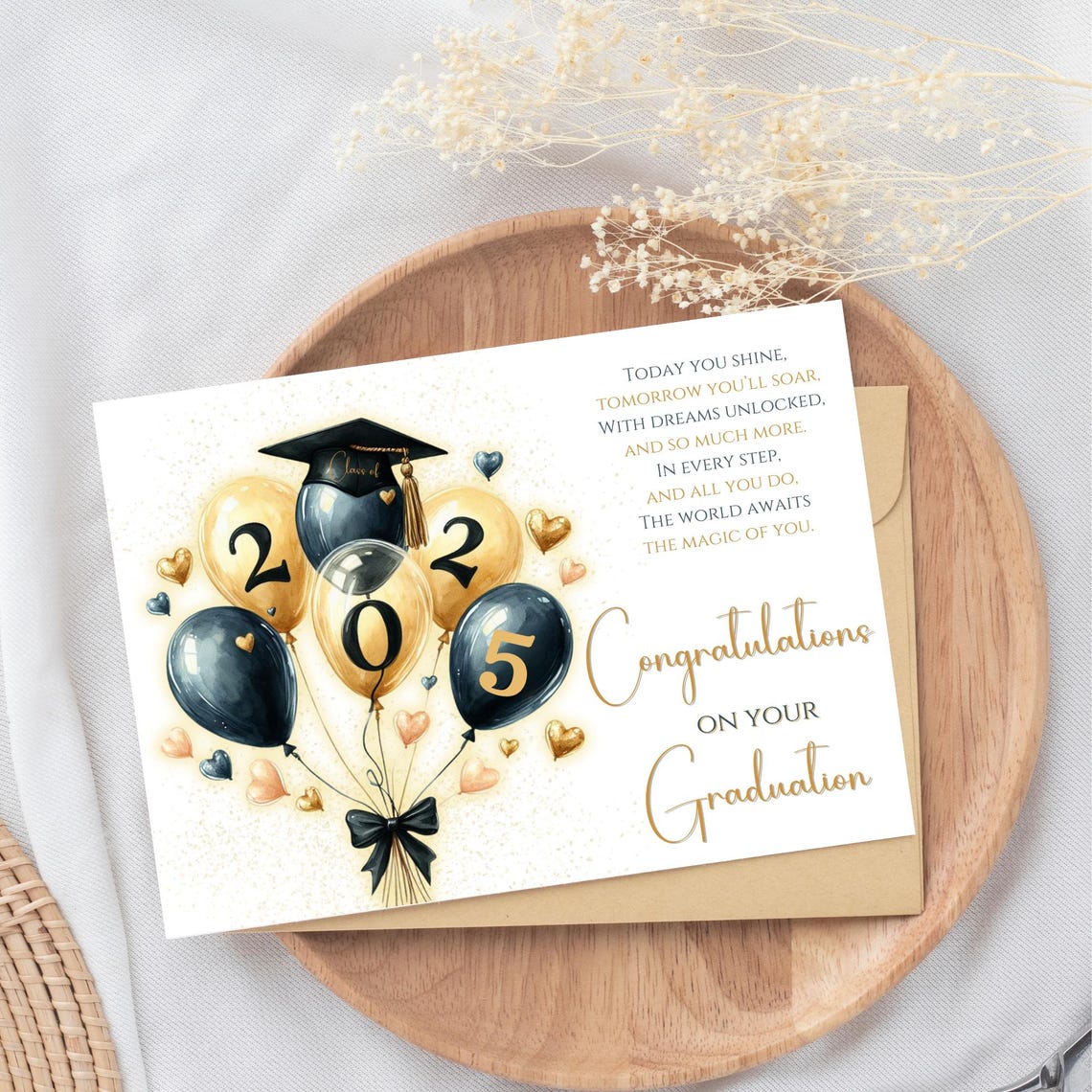 Printable Graduation Card, Graduation Poem Card, Congratulations ...