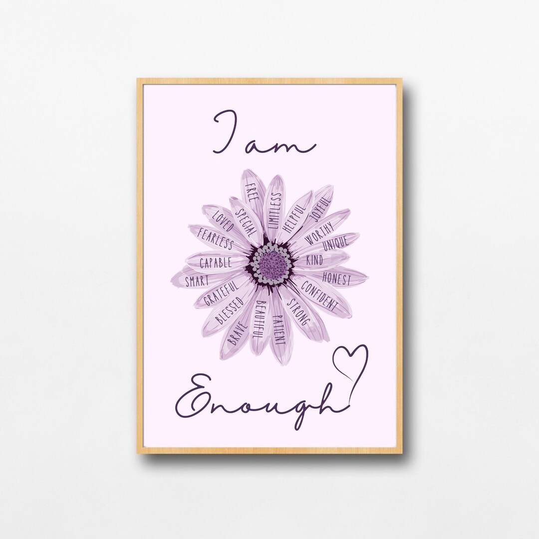 I Am Affirmation Poster, Self-love Positive Affirmation Printable Wall ...