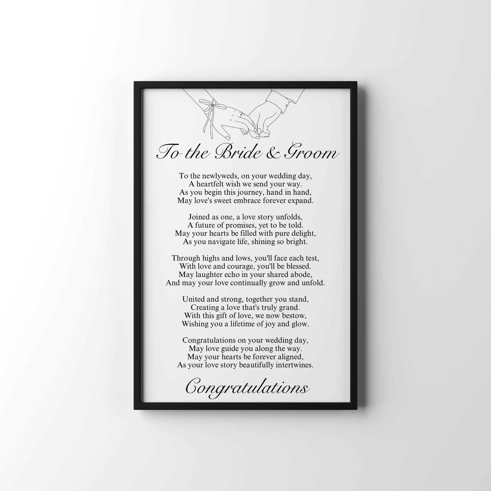 Wedding Poem Print: Bride & Groom Gift (digital Download) - Etsy