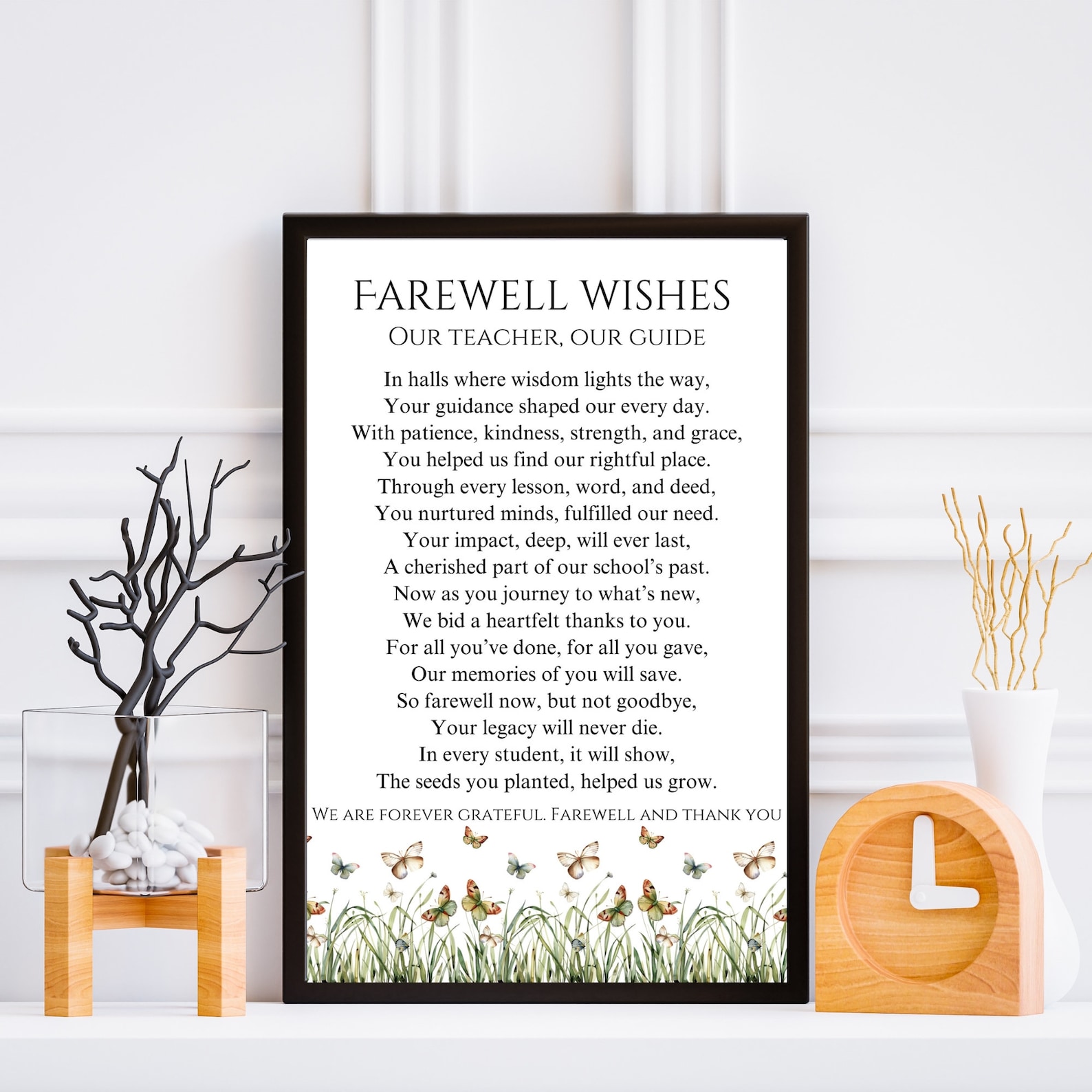 Farewell Wishes Teacher Printable Poem, Teacher Goodbye Poem, Teacher ...