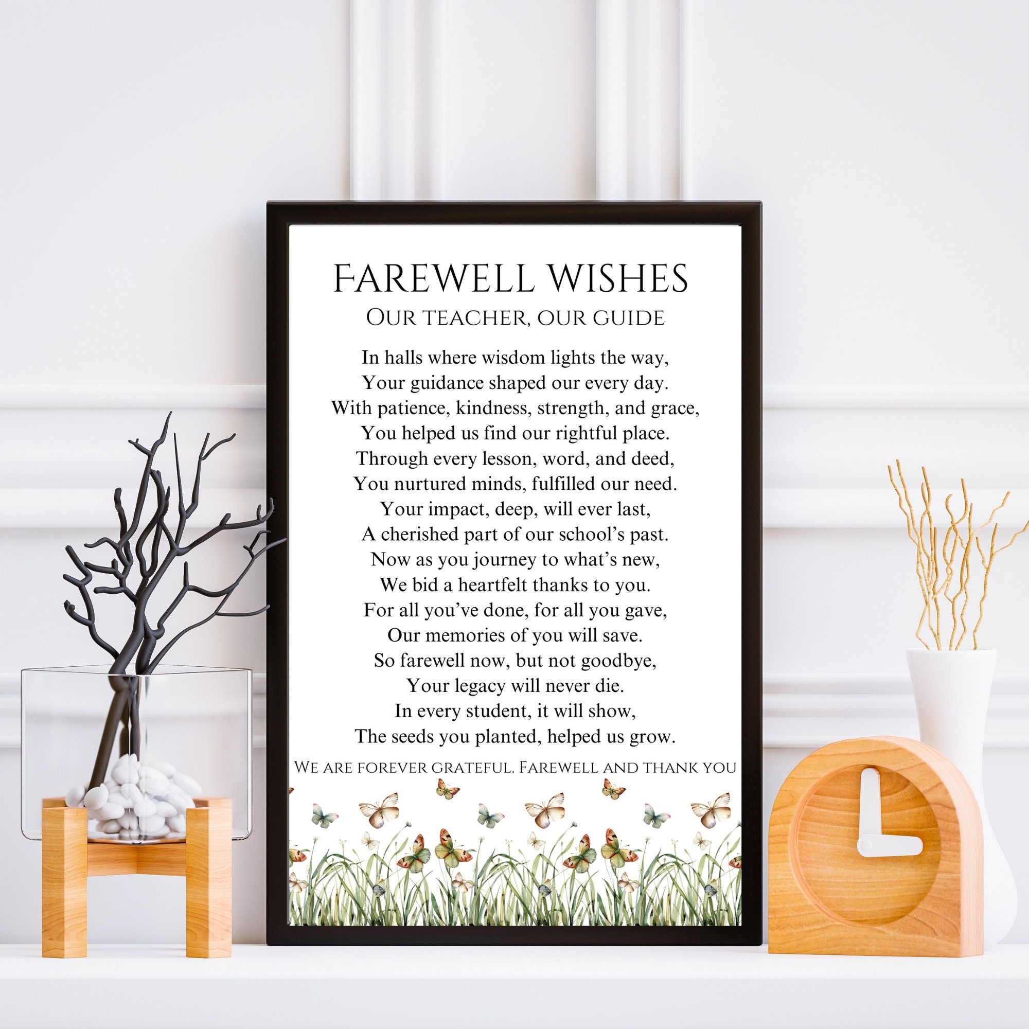 Farewell Wishes Teacher Printable Poem, Teacher Goodbye Poem, Teacher ...