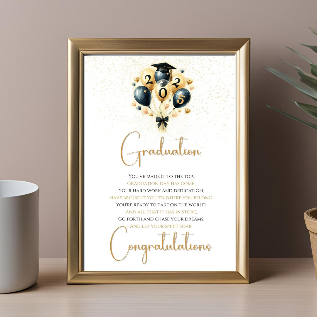 Graduation Poem Print, Graduation Quote Wall Art, Graduation Gifts ...