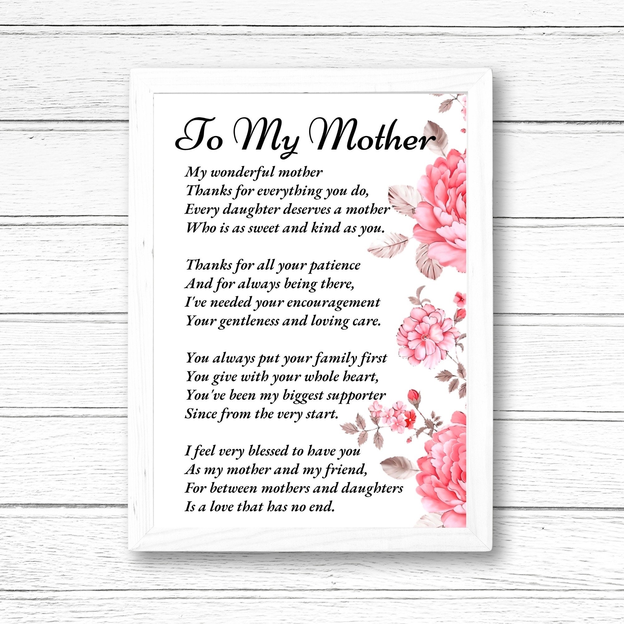 Happy Mothers Day Poems From Daughter