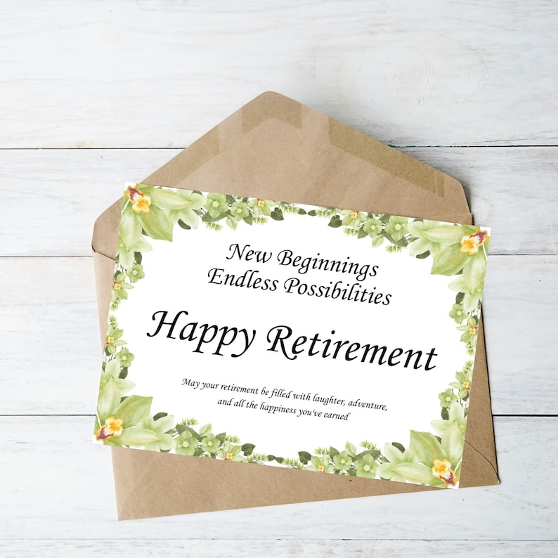 Happy Retirement Card, Retirement Greeting Card Printable, Retirement ...