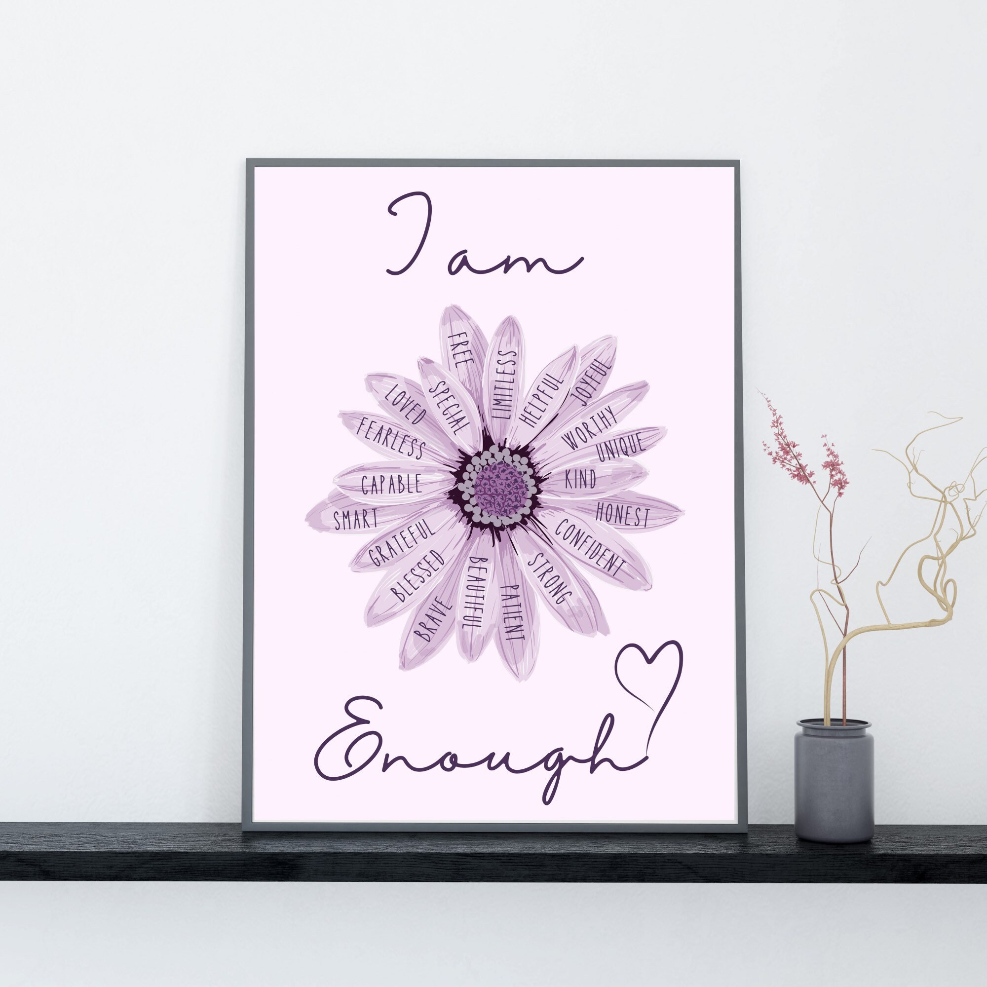 I Am Affirmation Poster, Self-love Positive Affirmation Printable Wall ...